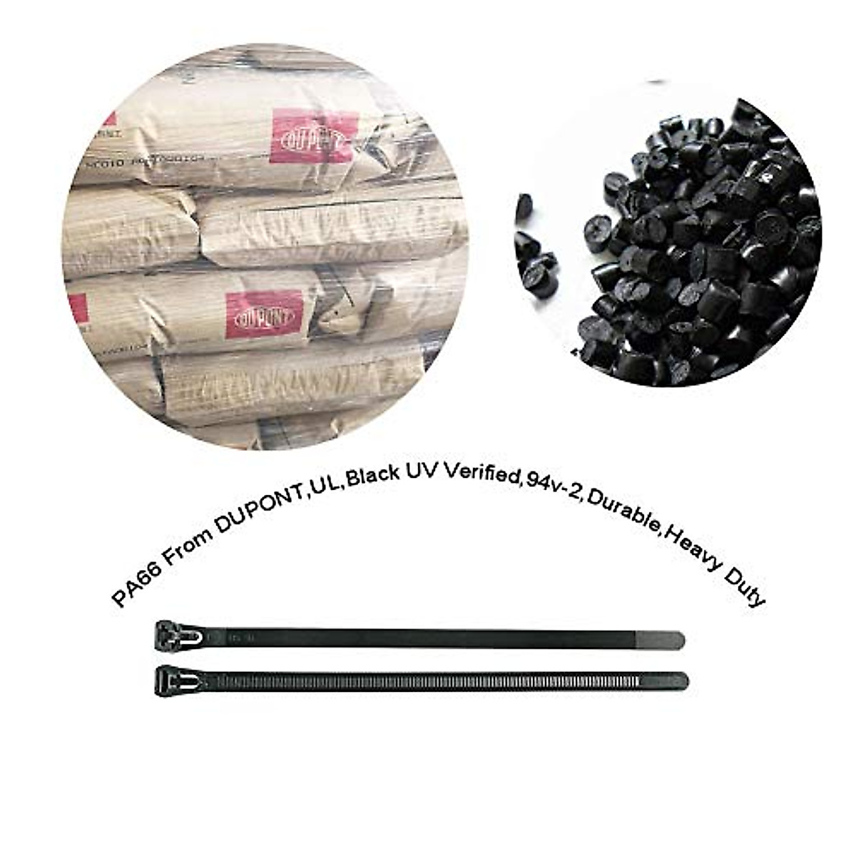 HS 6 Inch Releasable Cable Ties Adjustable Wire Cable Tie (100 Pack) 50 Pound Heavy Duty Wire Twist Ties Reusable Zip Ties Small for Pc,Cord,Black