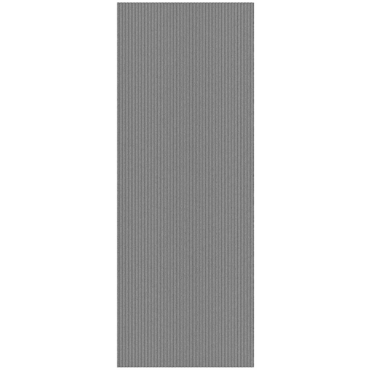 Sweet Home Stores Solid Design Non-Slip Rubberback 2x4 Indoor/Outdoor Area Rug for Entryway, Kitchen, Living Room, Garage, Patio, 2' x 4', Gray