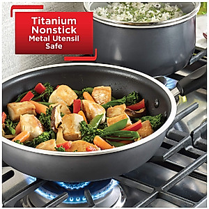 T-fal Signature Nonstick Fry Pan 12 Inch Oven Safe 350F Cookware, Pots and Pans, Dishwasher Safe, Gray