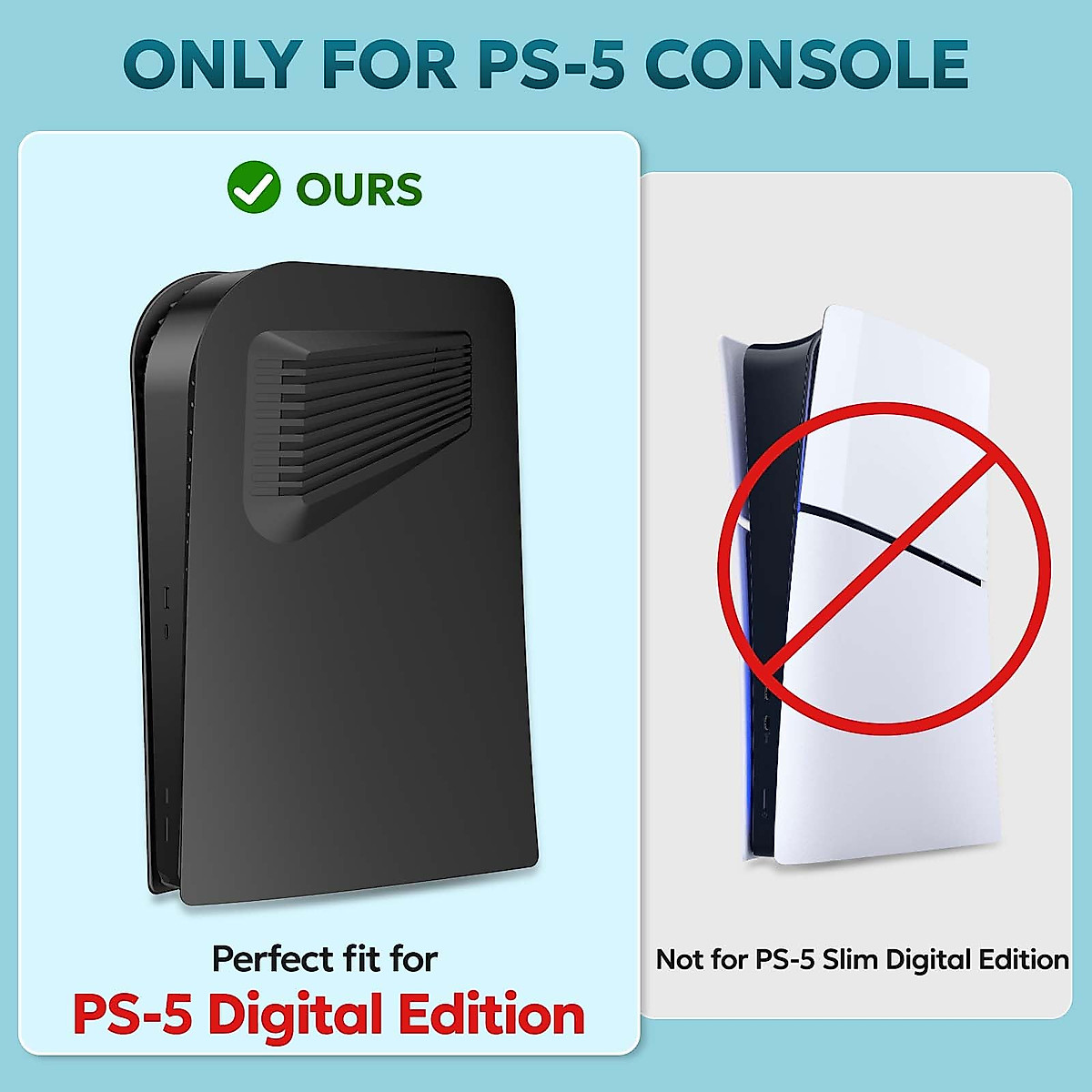 Plates for Disc Edition, Faceplate with Cooling Vents, Anti-Scratch Dustproof Protective Cover Plates for P5 Disc Edition (Golden)