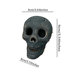 2022 New Terrifying Human Skull Fire Pit, Fireproof Imitated Human Skull Ceramic, Durable Reusable Fire Pit Skulls, Halloween Skull Shaped Fire Stones for Fire Pit Bonfire Campfire Fireplaces