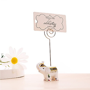 FOMIYES Party Message Clip 2pcs Elephant Card Holder Picture Photoframe Stainless Steel Multi-Function Message Clips