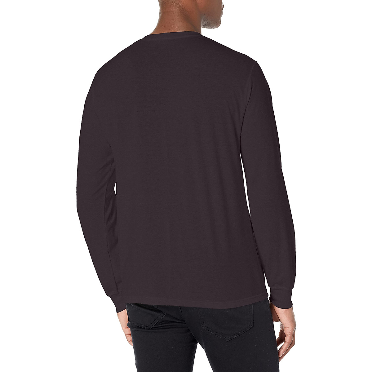 Hanes Originals Men's Tri-Blend Long Sleeve Henley, Black, Medium