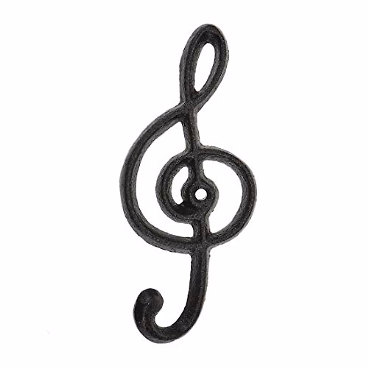 Bitray Decorative Hooks Musical Note Wall Hooks Black Cast Iron Wall Hanging Single Hook Hanging Clothes and Caps