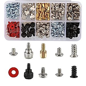 228PCS Personal Computer Screw,Pc Case Screws,Motherboard Standoffs for Hard Drive Pc Case Motherboard Fan Power Graphics