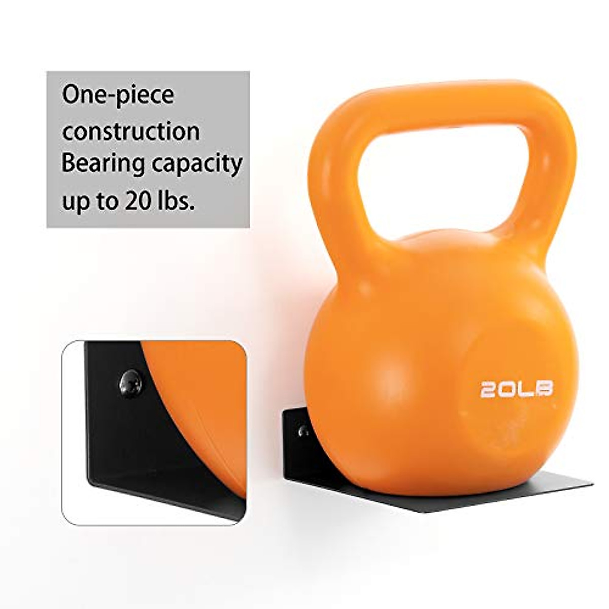 ELSKER&HOME Small Floating Shelf Set of 2 Pack Black, Metal Floating Book Shelves for Wall Mounted,Invisible Bookshelves Suitable for Kids Room, Office, Study Room