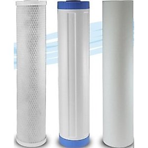 Full Flow Water Filters - Sediment/GAC/Carbon (Pack of 3) | 4.5" x 20"