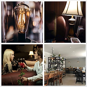 winsaLED 12 Pack 2w LED Edison Bulbs, 25 Watt Light Bulbs Equiv, 2700K Soft Warm with E26 Standard Base, LED ST19 Low Watt Light Bulbs, Not-dimmable, 120V