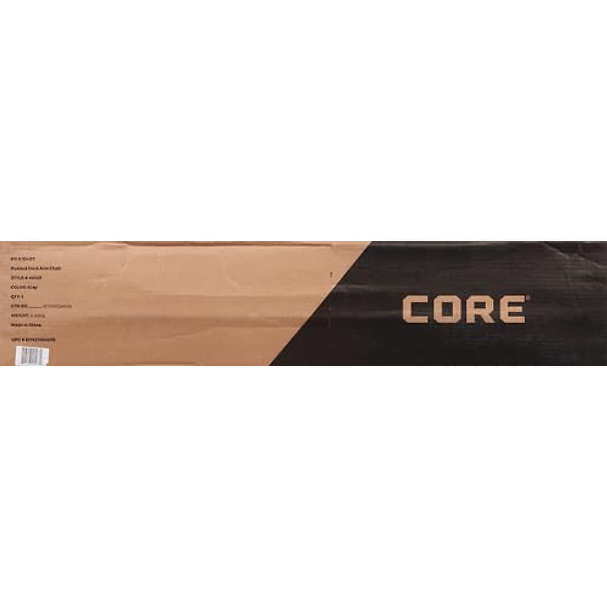 CORE 40021 Equipment Folding Padded Hard Arm Chair with Carry Bag, steel, polyester, Gray