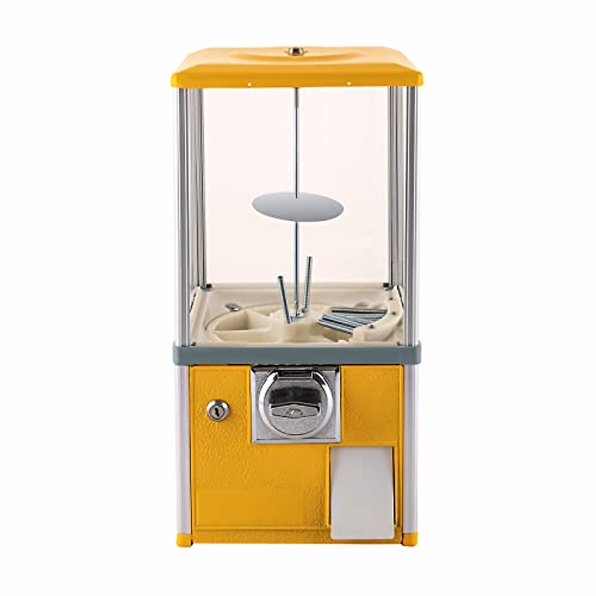 Big Gumball Machine, Commercial Candy & Gumball Vending Machine, Heavy Duty Red Metal with Large Glass Window, Coin Operated