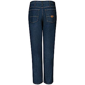 Red Kap Men's Classic Work Jean, Prewashed Indigo, 48x30