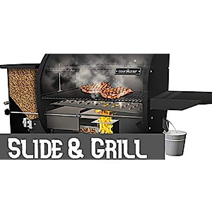 Camp Chef PG24MZG SmokePro Slide Smoker with Fold Down Front Shelf Wood Pellet Grill, Pack of 1, Black