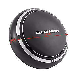 Zerodis Smart Robot Vacuum Floor Cleaner Sweeping Suction Sweeping Machine Robot Robotic Vacuum Cleaner, Automatic USB Rechargeable (Black)