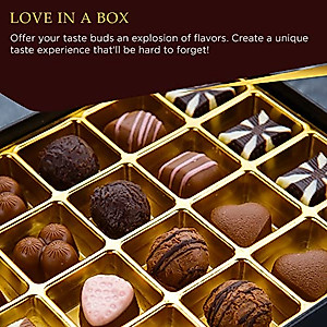 CARIAN'S BISTRO Valentines Holiday Chocolate Box Luxury Selection, Christmas Gifts Chocolate Assortment, Belgium Chocolate Gift Box, Boxed for Chocolate Lovers, Premium Gourmet Chocolate, Red Gift Box, 20 Pieces