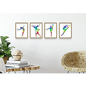 Male Ballet Dancer Abstract Wall Art Print 8x10, Set of 4, Perfect for for Ballet Dancer, Teacher and Lover of Ballet, Ideal Bedroom, Dance Studio, Locker Decor