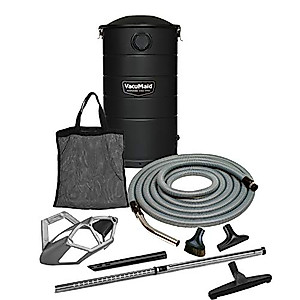 VacuMaid GV50BLKPRO Professional Wall Mounted Garage and Car Vacuum with 50 ft. Hose and Tools