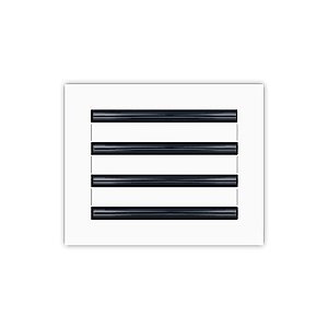 BUILDMART - 10x8 Modern AC Vent Cover - Decorative White Air Vent - Standard Linear Slot Diffuser - Register Grille for Ceiling, Walls & Floors - Texas Buildmart