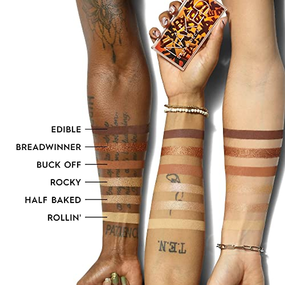 URBAN DECAY Naked Half Baked Mini Eyeshadow Palette - 6 Bronze-Toned Neutral Shades - Richly Pigmented & Ultra Blendable Mattes and High-Shine Shimmers - Up to 12 Hour Wear - Perfect for Travel