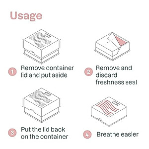 ATTITUDE Baby Air Purifier, Activated Carbon, Captures Stubborn Odors, Plant and Mineral-Based, Vegan, Good Night, 8 Ounce