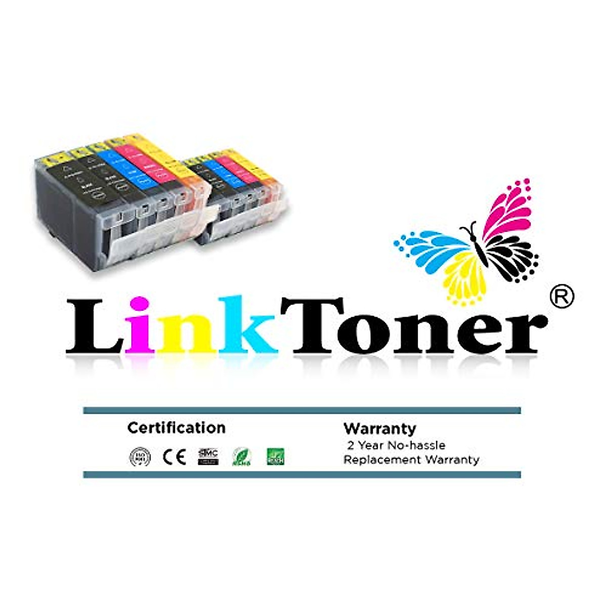 LinkToner TN760 Compatible Replacement for Brother TN-730 TN-760 TN-770 2 Pack Toner Cartridges Use for Brother Printer Hl-L2390DW Mfc-L2750DW
