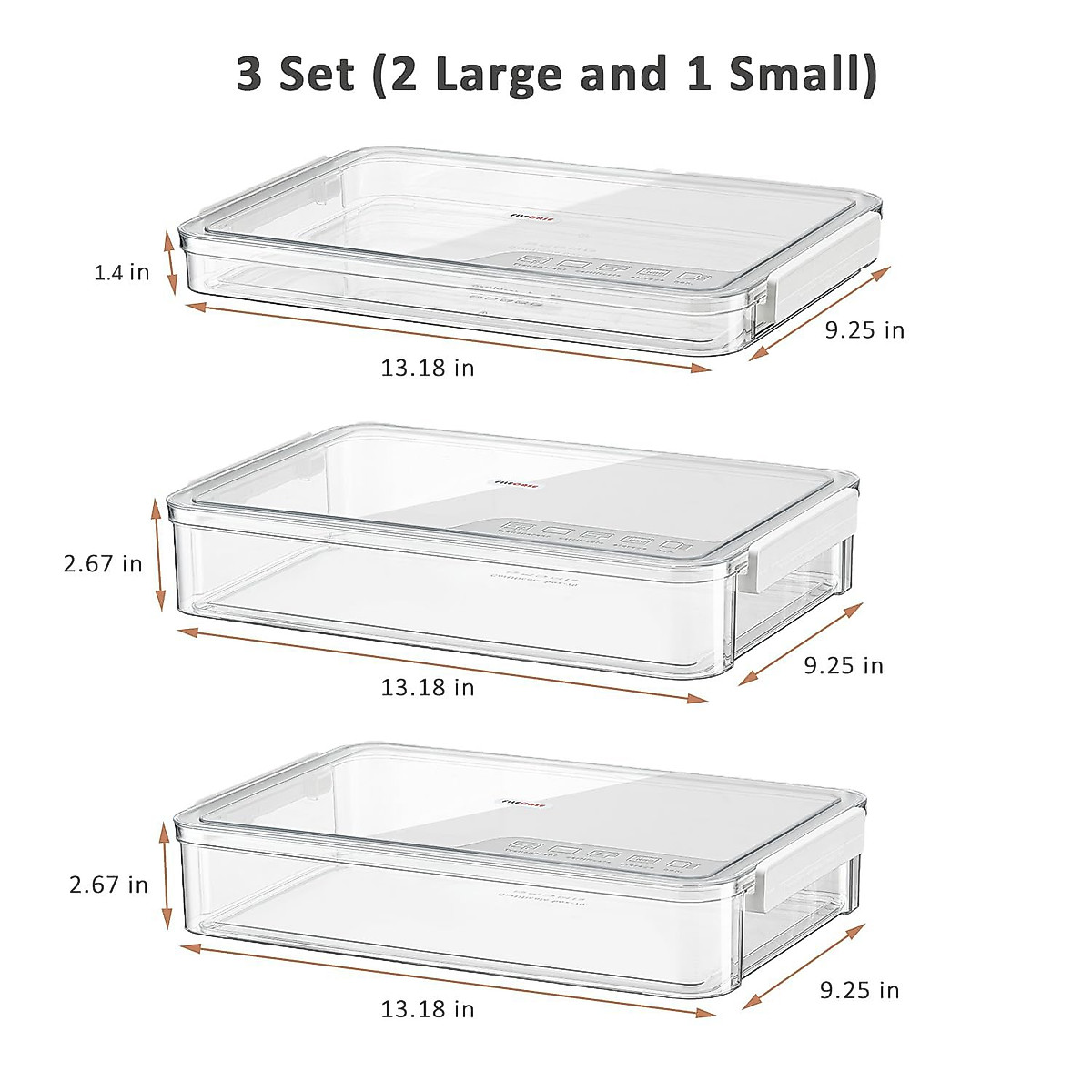 ZeJlo Plastic Storage Containers with Lids, Clear Storage Bins with Lids, 3 PCS Plastic File Box, Plastic Storage Box for Organizing A4 Paper, Photo, Document, Scrapbook, Small Toys, etc