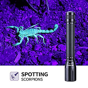 NEXTORCH 405nm uv Light UV Led Blacklight Flashlights Detector Ultraviolet Pocket-Size LED Torch for Pets Urine and Stains Find Stains on Carpet, Rugs 3D Printed Resin C2UV (405nm UV)