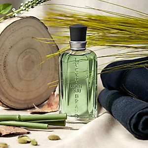 Men's Cologne Fragrance Spray by Lucky You, Day or Night Casual Scent with Bamboo Stem Fragrance Notes, 3.4 Fl Oz