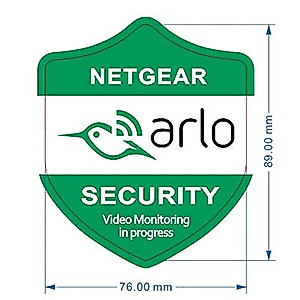 Arlo Yard Security Sign, 8 yr Weatherproof Reflective Aluminum Construction, 6 Window/Door Stickers by 3M Included