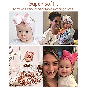 doboi 20pcs Baby Girls Bows Headbands Nylon Hairbands Ribbon Bow Elastic Hair Accessories for Newborns Infants Toddlers and Kids