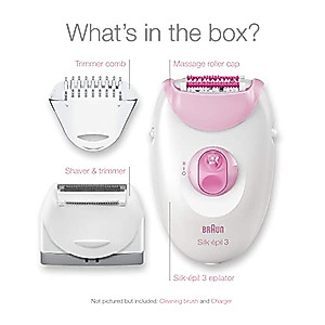 Braun Epilator Silk-epil 3 3-270, Hair Removal for Women, Shaver & Trimmer