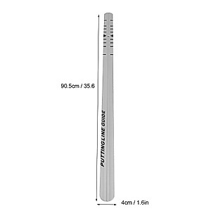 Putter Straight Ruler, Aluminum Practice Putting Alignment Rail Hitting Training Aids for Putting Green