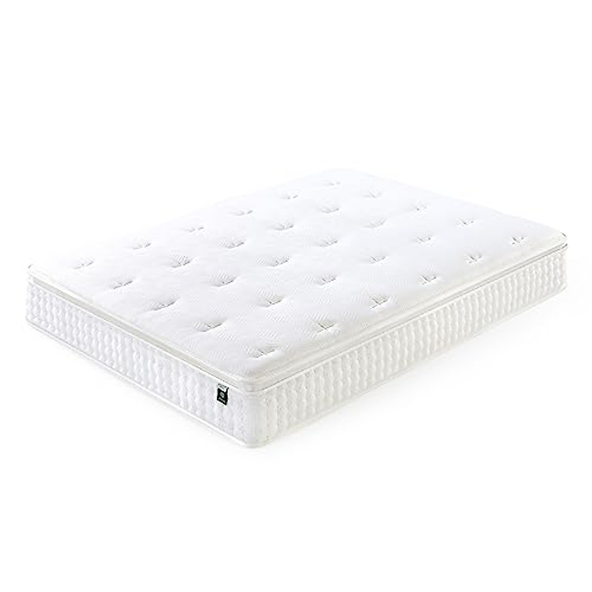 ZINUS 12 Inch Euro Top Pocket Spring Hybrid Mattress, Full, Pressure Relief, Pocket Innersprings for Motion Isolation, Mattress in A Box
