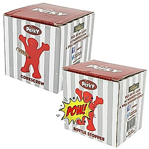 Fairly Odd Novelties 2-Pack Sir Perky Wine Corkscrew/Bottle Stopper