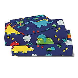 Bedding Haus Twin Kids Comforter Bedding Set (6pc), Multi-Color Dinosaur Design, Fun and Bright Bed Covers Boy Girl Kids, Comforter, Pillow Sham, Toy Pillow, 3pc Sheet Set, Twin 6pc Dino Multi