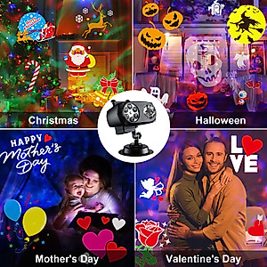 Mothers Day Projector Lights 2024 Upgrade, Mother's Day Gifts Party Decoration, 8 Themes Holiday Projector Light Show Outdoor