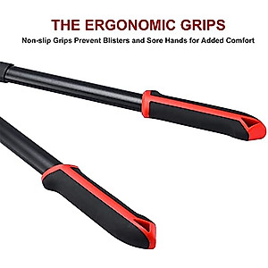 Loppers Heavy Duty Bypass Loppers 30 Inch Loppers and Pruners Heavy Duty Garden Loppers with Gear Power Bypass Loppers for Tree Trimming Branch Cutter with Non-Slip Handles