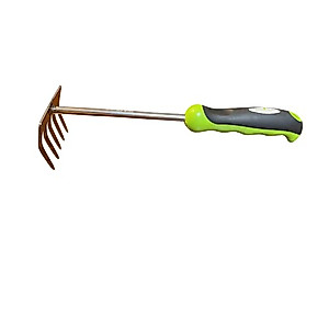 Garden Guru Stainless Steel Hand Rake Cultivator Tiller Tool - Stainless Steel for Ultimate Strength - Rust Resistant - Ergonomic Handle - Great for Gardening Cultivating Loosening Weeding Mulching