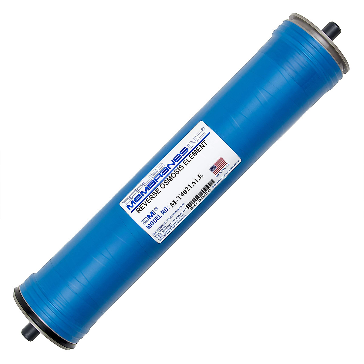 APPLIED MEMBRANES INC. 4" x 21" Low Pressure Reverse Osmosis Membrane Element for RO Tap Water Treatment System | 1,148 GPD @ 150 psi Low Energy | M-T4021ALE