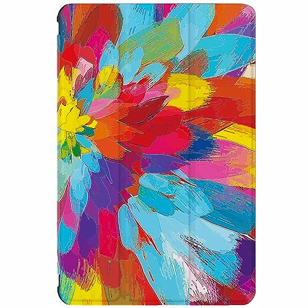 Berkin Arts Samsung Galaxy Compatible with Tab S8/S7 Case 11 Inch Model SM-X700/X706/T870/T875/T878Tri-Fold Stand Cover Cloisonnism Vibrant Expressive Colorful Energetic Brush