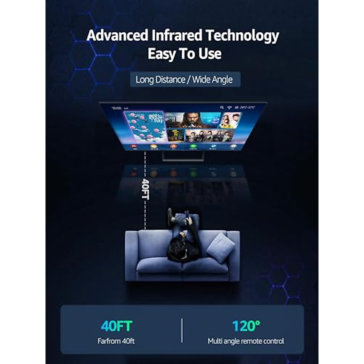 ERF3M90H Replacement Remote Control for Hisense Google Android TV 43A6H 43A65H 50A6H 55A6H 50U6H 55U6H 65A6H 65U6H 65U7H 65U8H 75A6H 75U8H (without Voice Function)