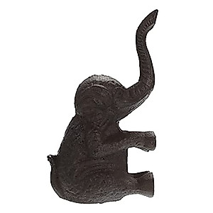 Sumnacon Cast Iron Cute Elephant Door Stop - Heavy Duty Floor Door Stopper Avoid Drilling Hole, Vintage Iron Doorstop for Patio Yard Garden Farmhouse Home Office Commercial Industrial