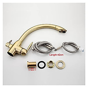 RTYUIE Retro Style Kitchen Faucet Countertop Installation Faucet 180 Degree Rotation with Water Purification Function Easy Installation and Smooth Water Flow