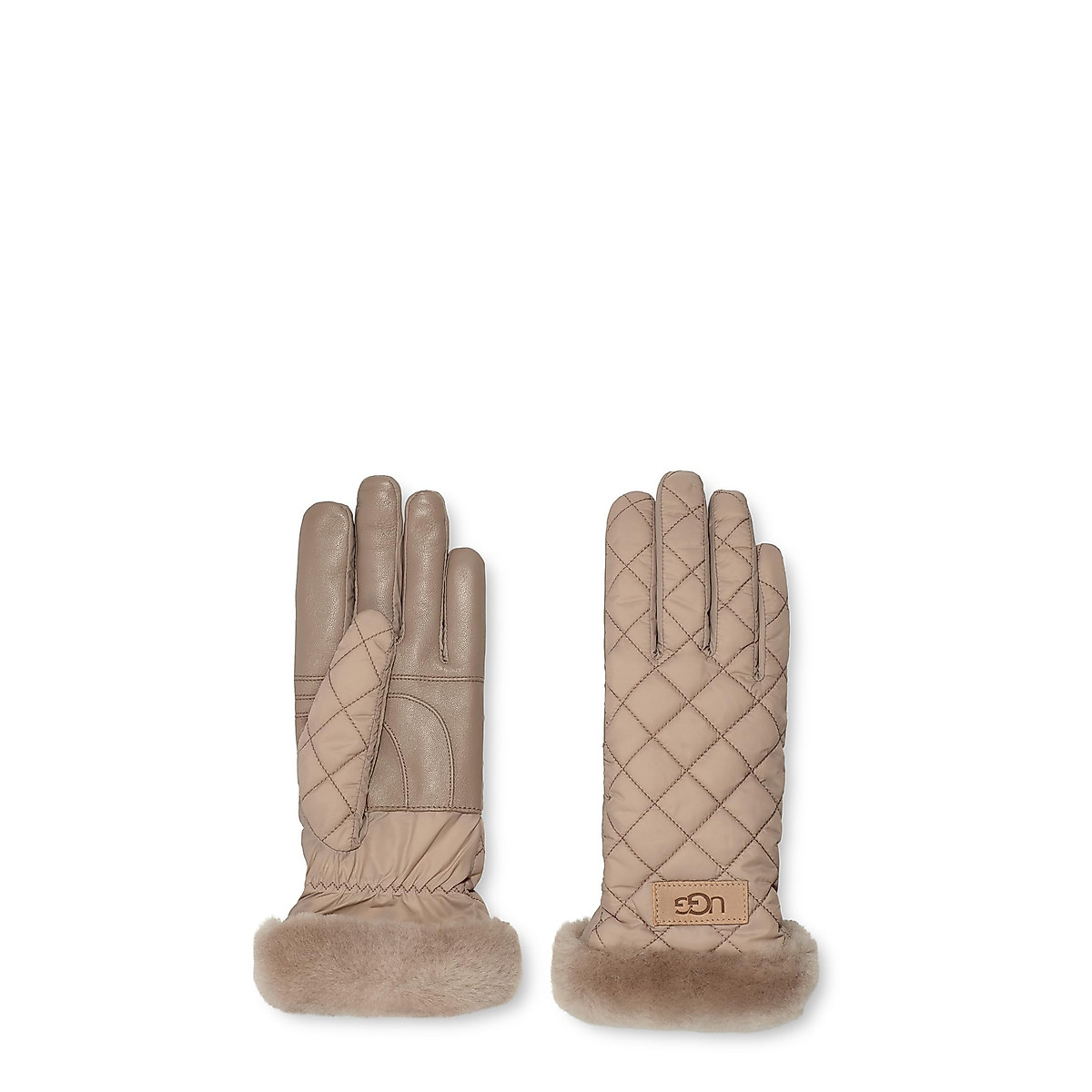 UGG Quilted Performance Tech Gloves with Microfur Lining Putty SM-MD