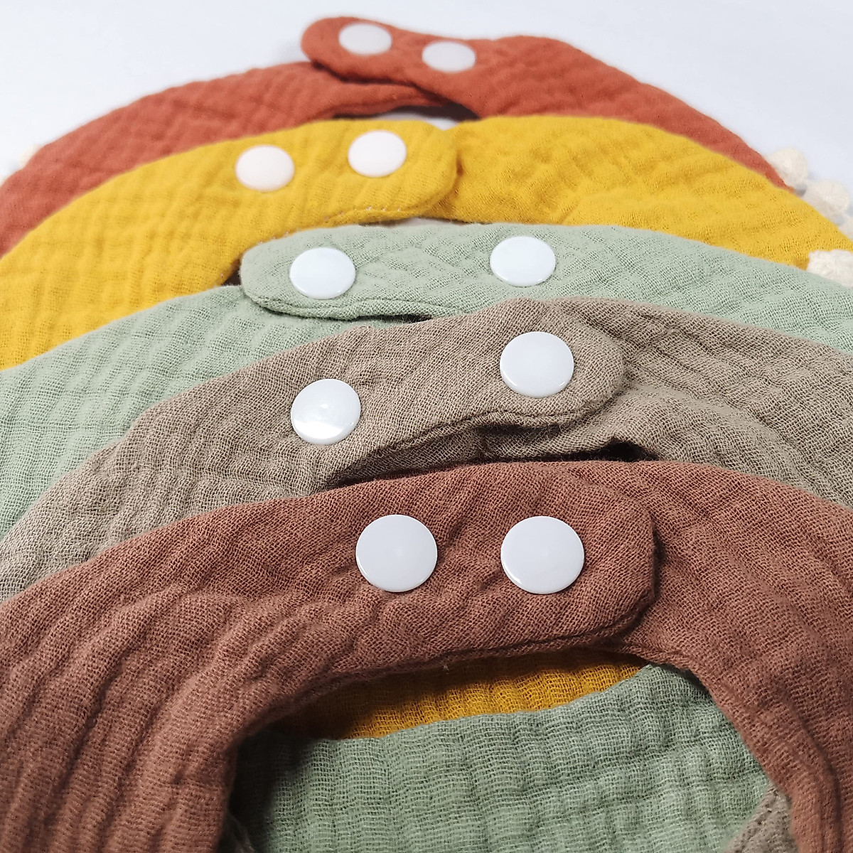 ZURLEFY Baby Bandana Drooling Bibs Sets, Teething Muslin Cotton Bibs for Girls, Toddlers, Newborn, Unisex (5 PACK-03)