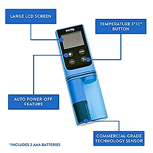 Solaxx MET01A SafeDip Digital Test Meter for pH, Chlorine, Salt and Temperature Blue