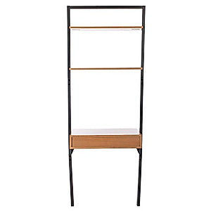 Safavieh Home Collection Kamy Natural and Charcoal 2-Shelf Leaning Desk DSK9401A