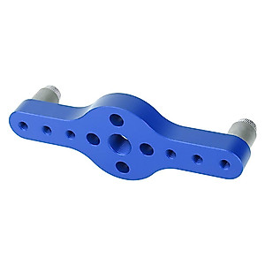 MISNODE Woodworking Hole Punch Locator Aluminum Alloy Carpentry Locator Puncher Gauge Dowel Jig Kit Hole Punch Locator Kit Drill Jig Joinery Kit with 3Pcs Drill Bushing(Blue)