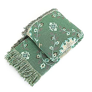 Heather Touch 100% Cotton Blanket Queen 78x90 Boho Oversized Throw Chair Covers with Tassels Lightweight Breathable Decorative Bed Blanket 4 Layers Muslin Couch Slipcover Sofa Protector Sunflower