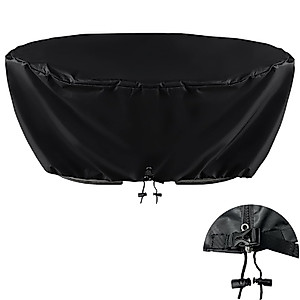 WOMACO Waterproof Oval Stock Tank Pool Cover,Heavy Duty Stock Tank Protector with Air Vent and Handles,All Weather Protection, Keep Outdoor Water Tanks,Bath Tub, Pool Clean(for 100 Gallon)