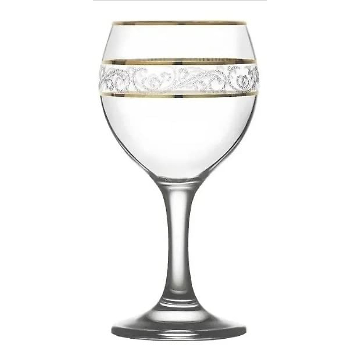 Zanzer 6-Piece Gold Glass Cup Set (Wine Glass (Set Of 6)),8.75 ounce